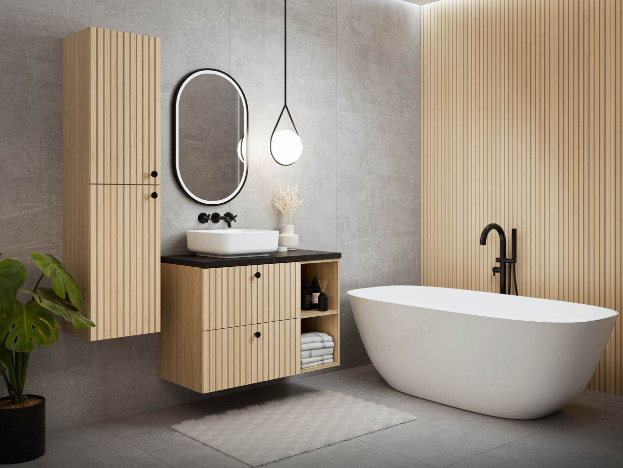 Skříňky do koupelny RIETTI DUB VICENZA | mujnabytek.cz