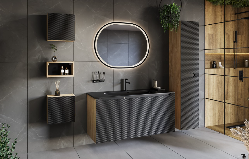 Skříňky do koupelny OCEAN BLACK - MůjNábytek.cz